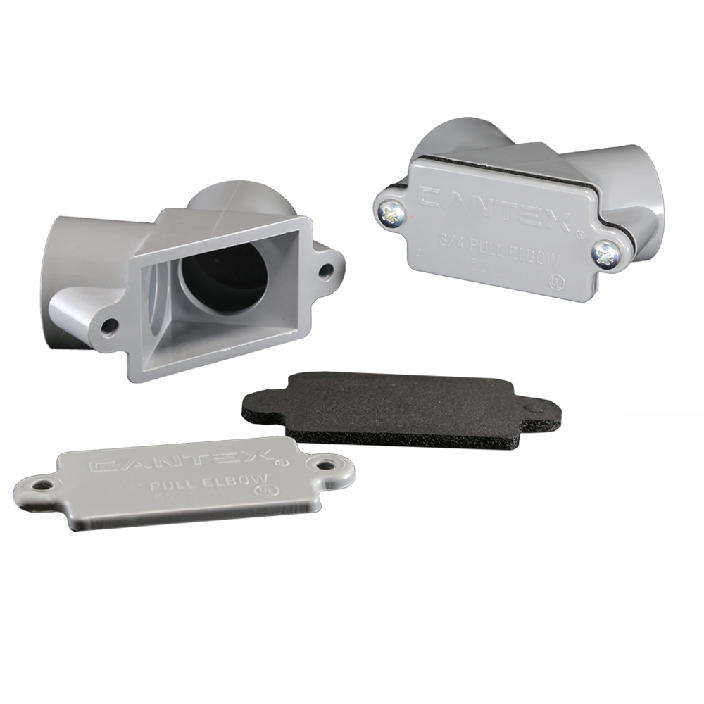 Cantex 5240101 3/4 Inch 90 Degrees PVC Pull Elbow | Crawford Electric ...